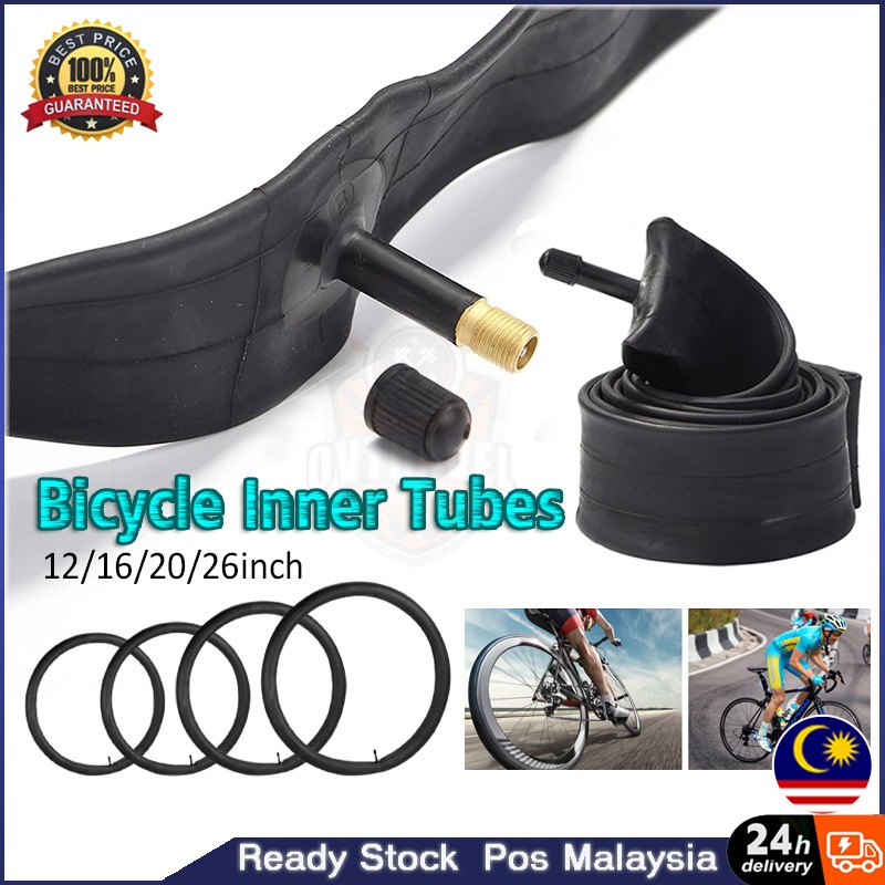 [In Stock] MTB Bicycle Inner Tube Tire Basikal Tayar inner12" 16" 20 ...