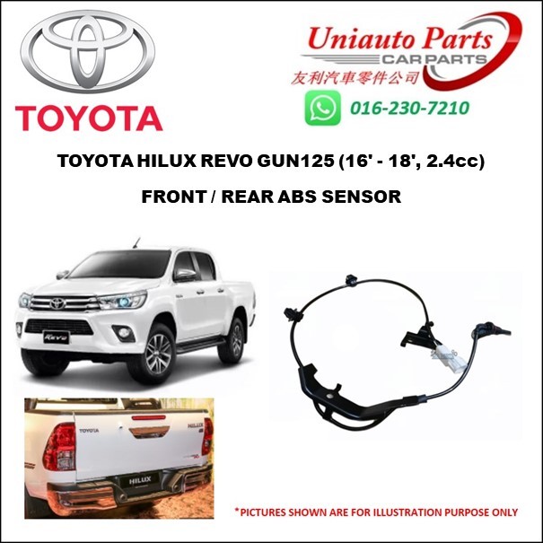 TOYOTA HILUX REVO GUN125 (16' - 18', 2.4cc) FRONT / REAR ABS SENSOR ...