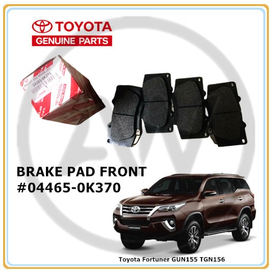 Toyota Fortuner GUN155 TGN156 2019-2024 Front Disc Brake pad | Shopee ...