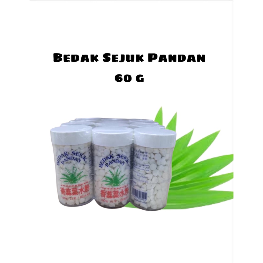 BEDAK SEJUK Putih Kampung TRADISIONAL BERAS PANDAN 60G | Shopee Malaysia