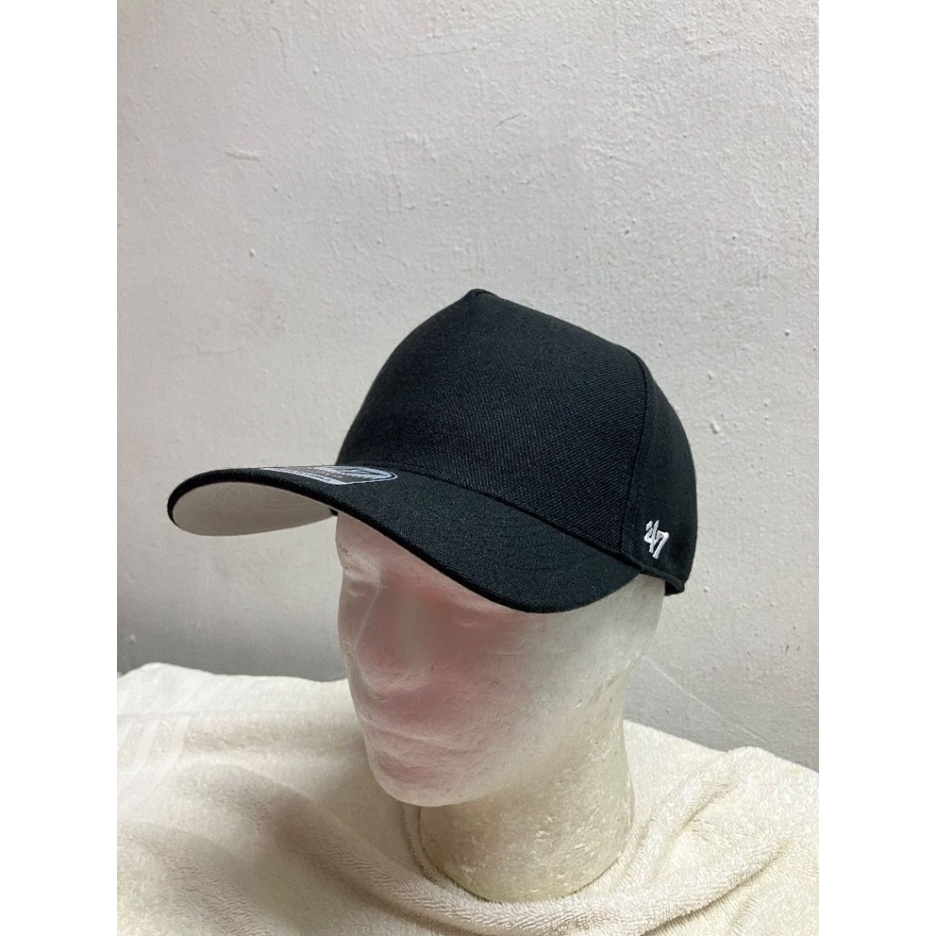 47 MVP DT (A Frame) Basic Black Cap | Shopee Malaysia