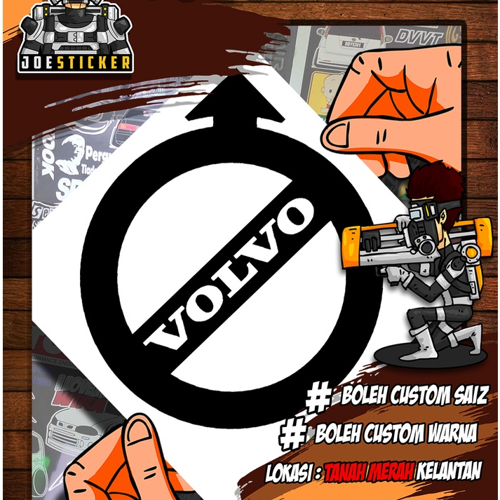 STICKER LOGO VOLVO PELBAGAI SAIZ DAN WARNA | Shopee Malaysia