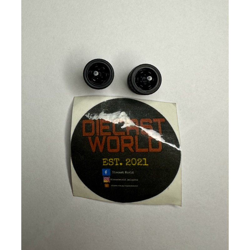 Hotwheels Rubber Tyre Tayar Getah TE37 6 Six Spoke Black JDM Size ...