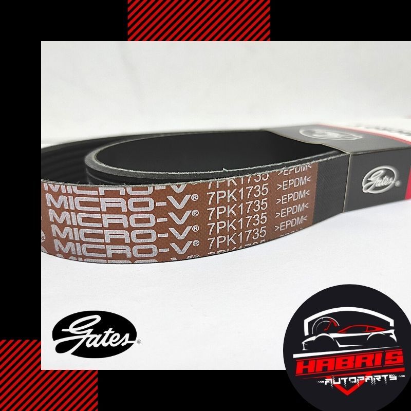 [Original GATES] HONDA CRV 2.0 ( S9A ) ( 2002- ) FAN BELT 7PK1735 EPDM ...