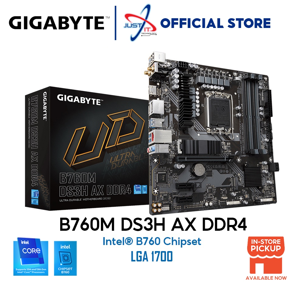 GIGABYTE B760M DS3H AX D4 / DDR4 LGA1700 Motherboard Combo intel 12400 / 14400 / I7-12700 ...