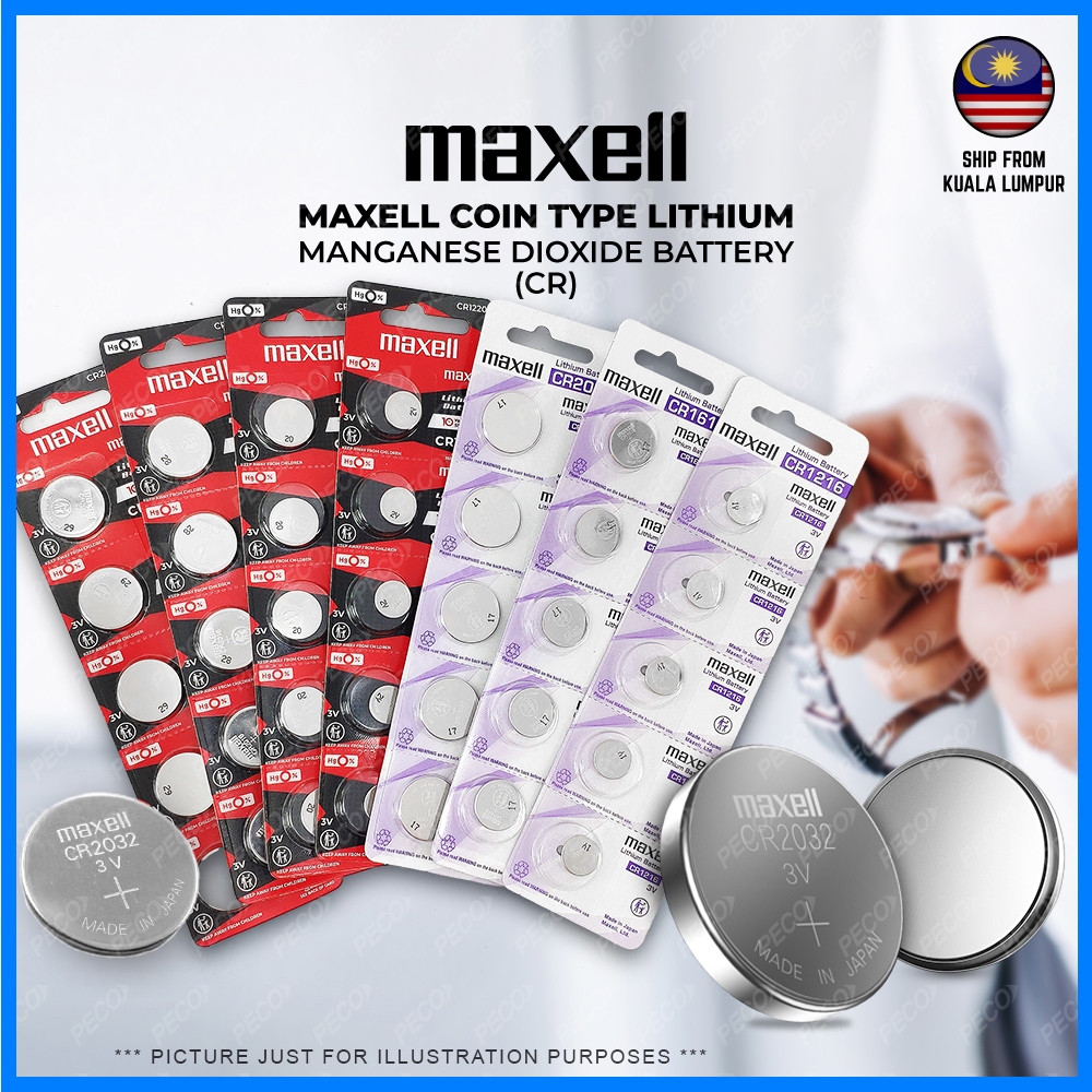 Maxell Coin Cell Lithium Battery Batteries Original Made In Japan ...