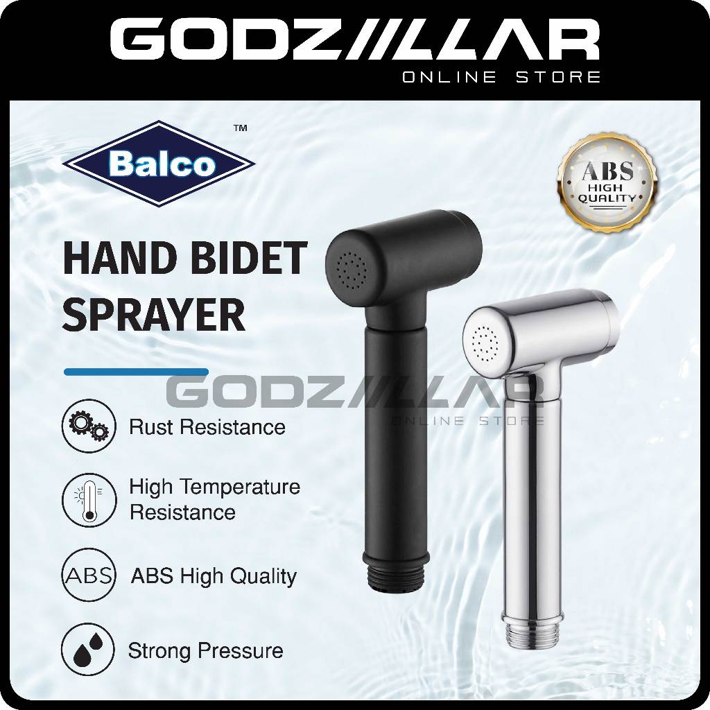 Balco SUS304 Stainless Steel Black & Silver Hand Bidet Sprayer Hand ...