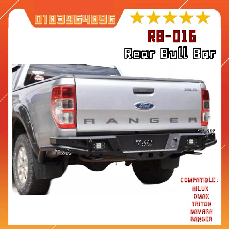 JUNGLE REAR BULL BAR BELAKANG BUMPER BESI HIGH QUALITY HILUX VIGO REVO ...