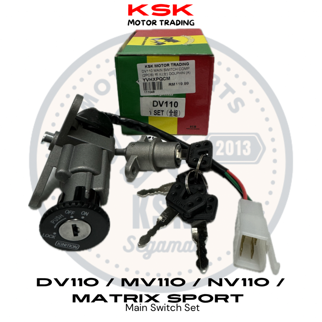 【10.10 SALE】MAIN SWITCH FULL SET KUNCI SUIS MOTORCYCLE MATRIX SPORT DV110 MV110 NV110 DEMAK ...