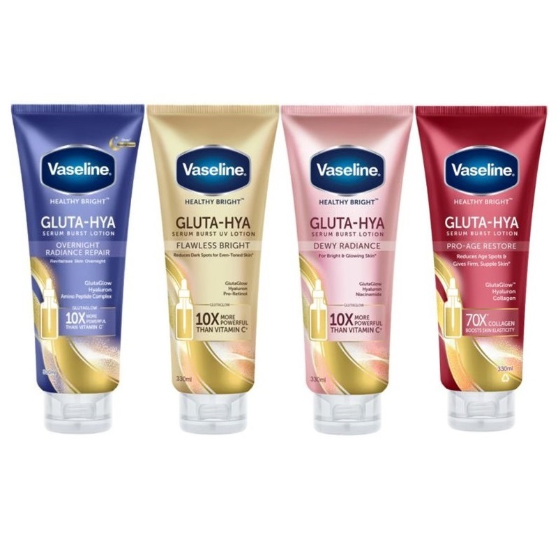 VASELINE Gluta-Hya Serum Burst Lotion 330ml (assorted) | Shopee Malaysia