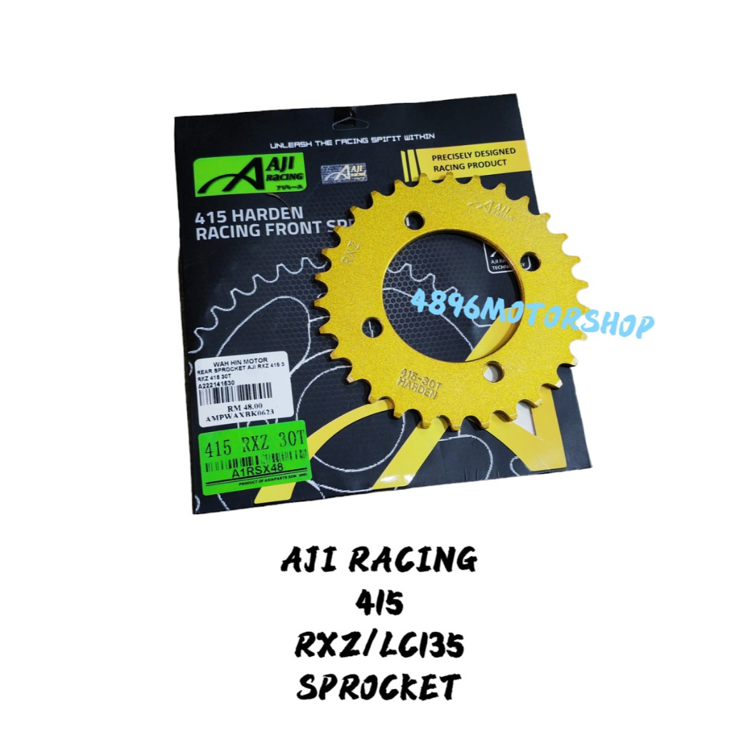 AJI RACING 415 RXZ LC135 V1-V8 Y110 Y125Z Y125ZR Y15 Gold Sprocket ...