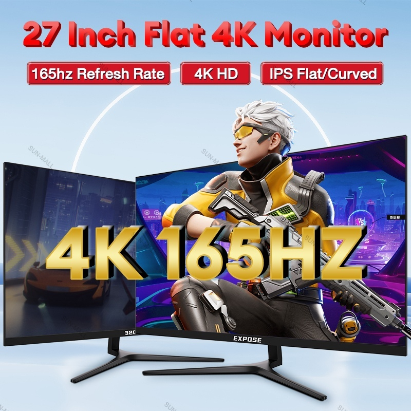 EXPOSE 27 Inch Monitor PC 165HZ Screen Gaming Monitor 100hz Frameless ...