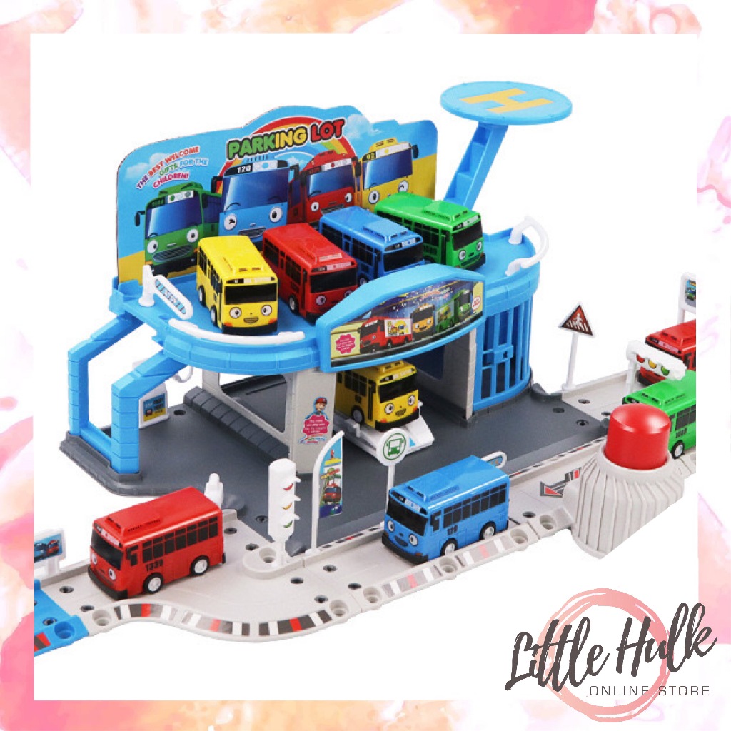 READY STOCK Tayo The Little Bus Toys Parking Lot Bus Station Set 4in1 ...