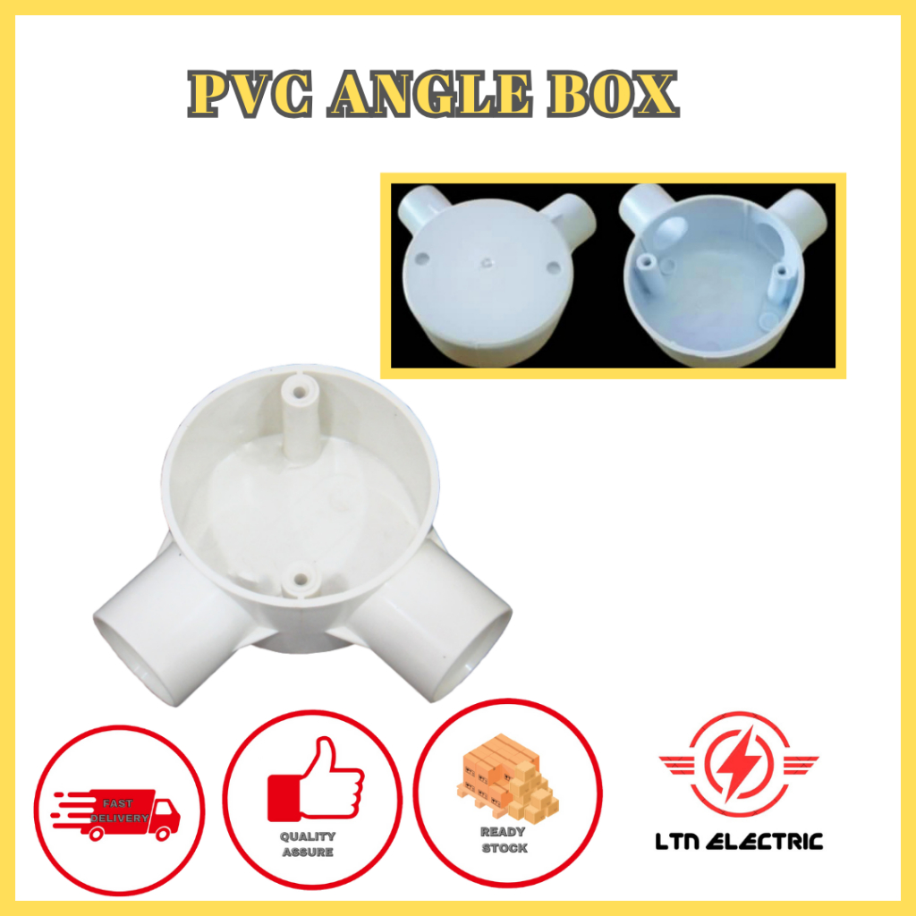 100PCS/50PCS/30PCS PVC CONDUIT FITTING 2 WAY / ANGLE BOX 20MM 3/4" PVC ...