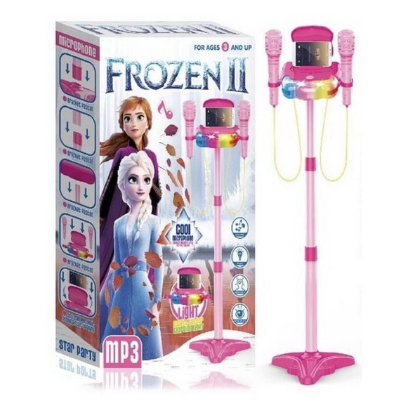 LED Kid Microphone Standing Microphone Toys Pretend Play Mic Singing ...