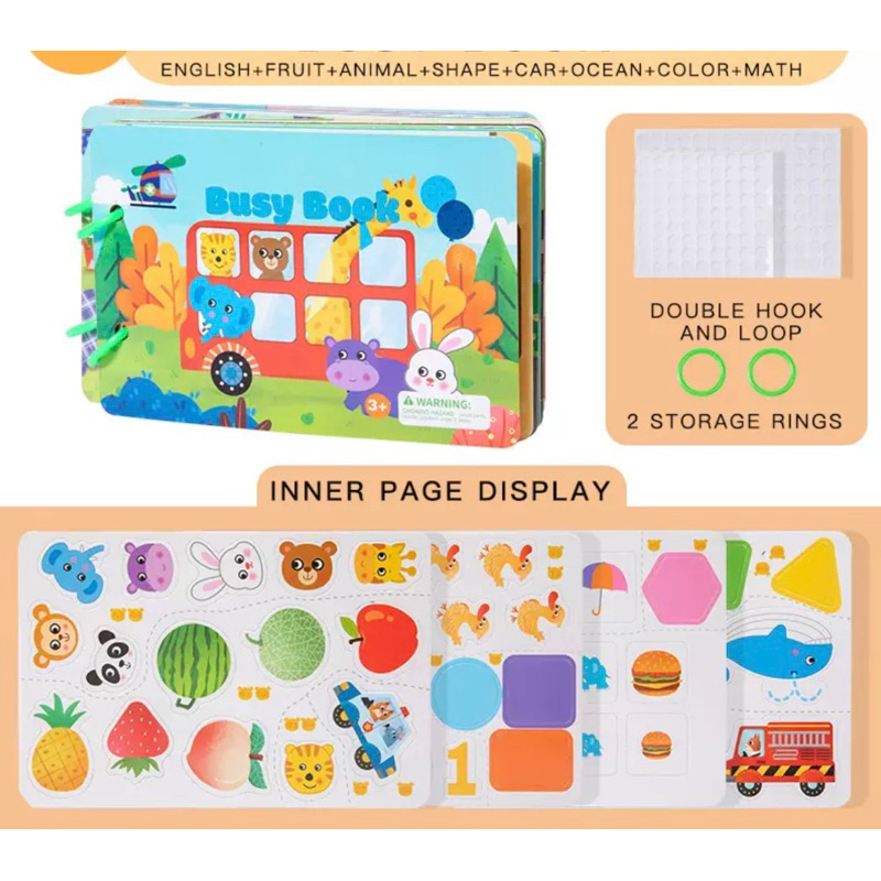 Kids Preschool Busy Book Enlightenment Quiet Book Toys Interactive ...