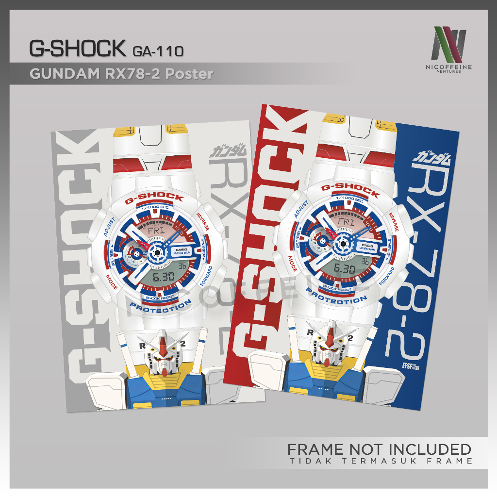 [Poster Only] G-Shock GA 110 Gundam RX 78- 2 Blueprint Casio GShock ...