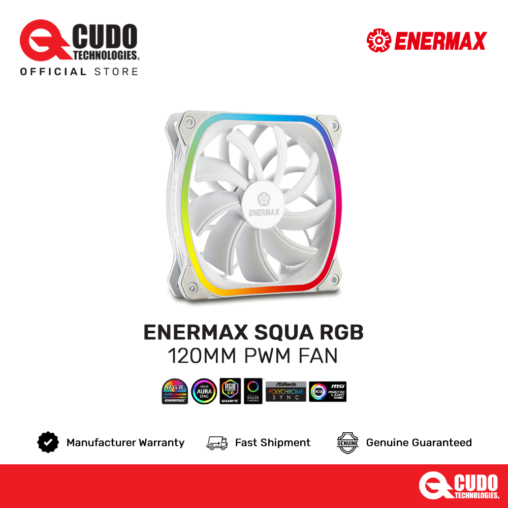 Enermax SquA RGB White ARGB 120MM PWM PC Fan | Shopee Malaysia