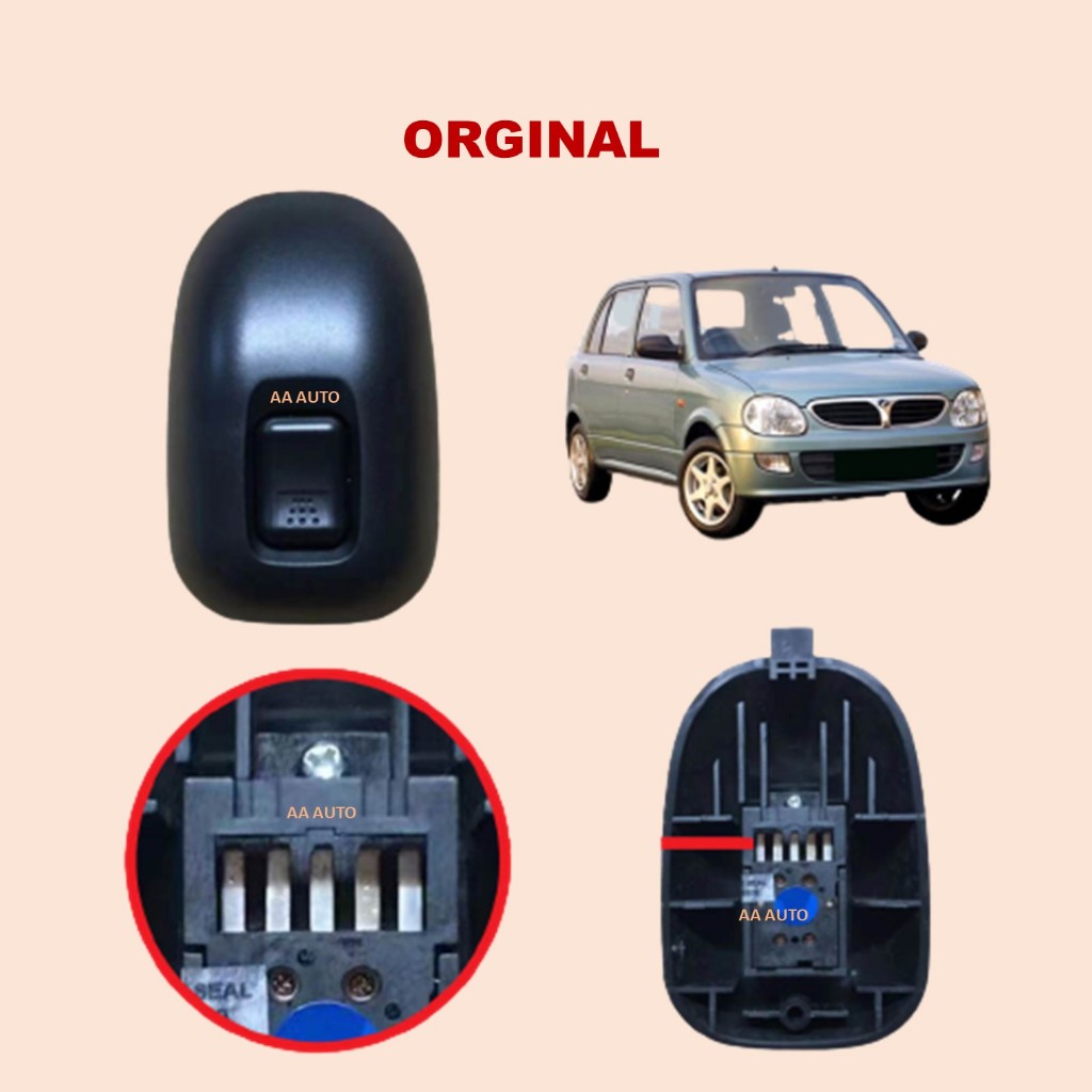 ORIGINAL Perodua Kelisa Power Window Single Switch Sub Passenger Switch ...