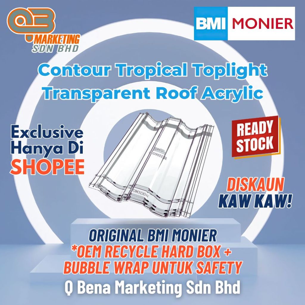 Monier Contour Tropical Toplight Transparent Roof Acrylic - Genting ...