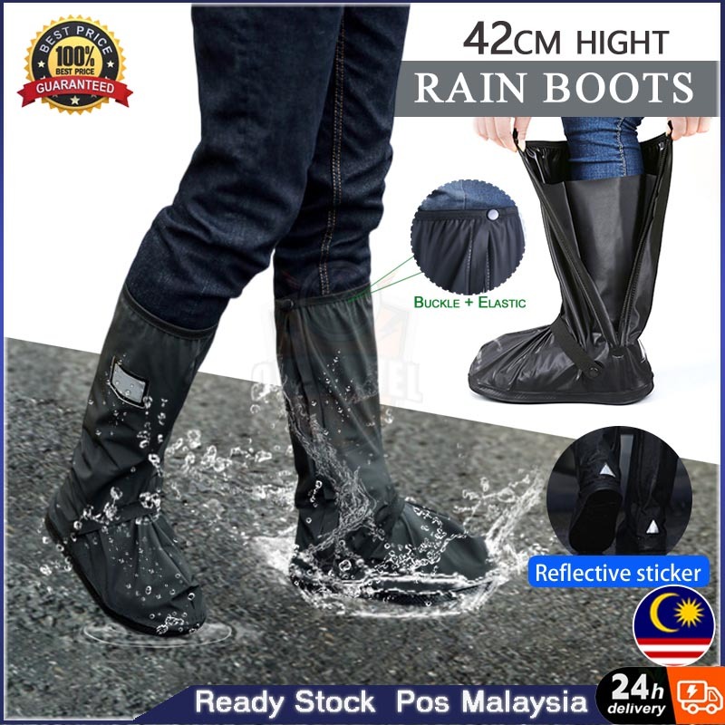 Ready Stock Anti-slip Waterproof Rain Boot Shoes Cover Extra Thick with ...