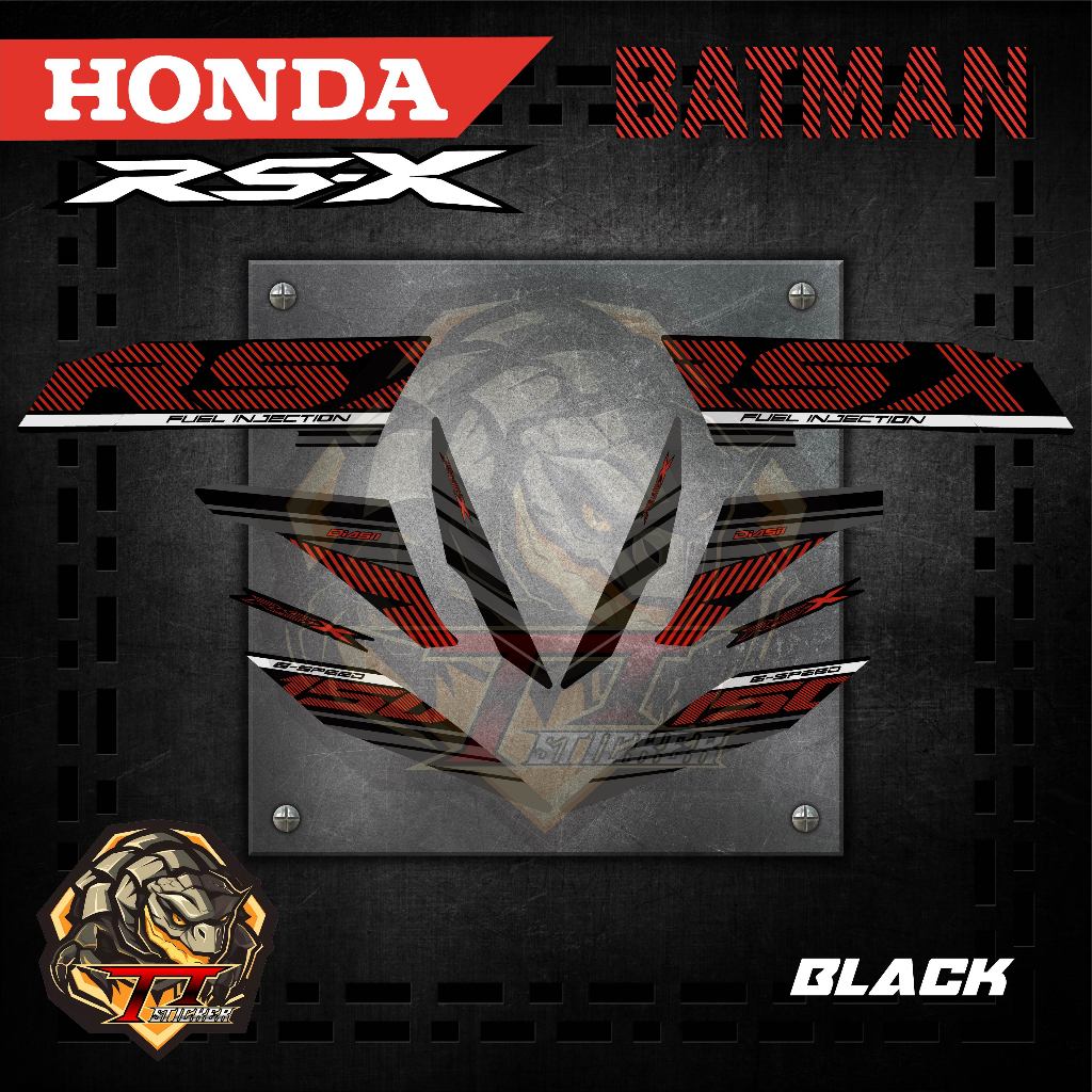 STICKER HONDA RSX 150 HITAM PURBA MERAH PURBA BATMAN PURBA CUSTOM BODY ...
