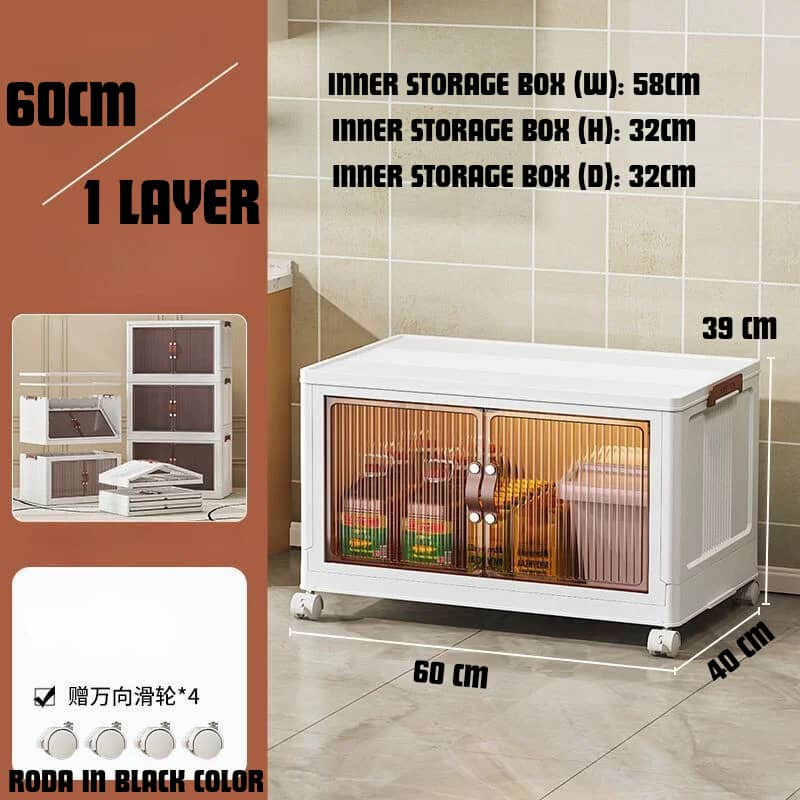 VARIOUS 1/2/3/4/5 Layers Multipurpose Double Sided Opening Storage ...