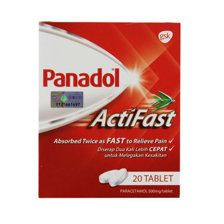 Panadol Actifast 20 Caplet (Paracetamol / Active Fast) | Shopee Malaysia