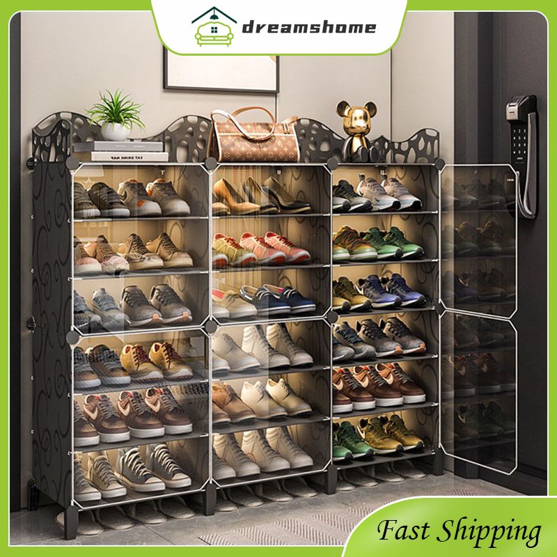 Rak Sepatu Rak Kasut Bertutup Shoe Rack 8 Tier Shoes Storage Rack ...