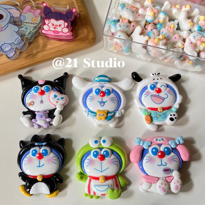 Glossy Sanrio Doraemon Big Charms DIY Resin Accessories Decorations ...