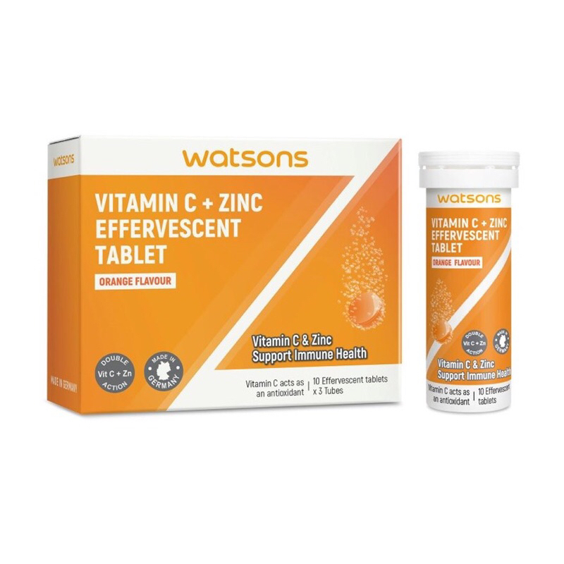 WS Effervescent Vitamin C 1000mg + Zinc 10mg 3 x 10Tablets | Shopee ...
