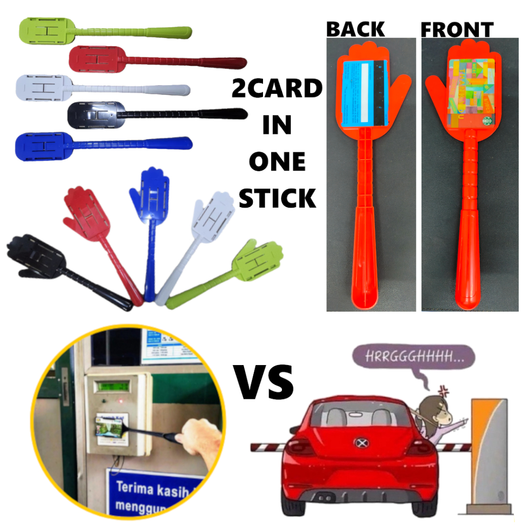 2 Card 1 Stick 2023 NEW VERSION Car Toll Stick Card Holder Touch And GO ...