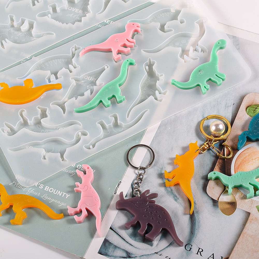 Dinosaur Style Silicone Mold for Epoxy Resin Art Craft Decoration ...