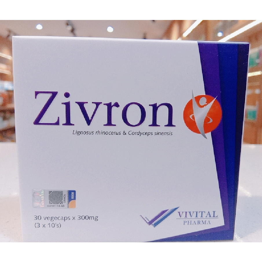 ZIVRON 300MG (LIGNOSUS RHINOCERUS & CORDYCEPS SINESIS) 30 VEGECAPS ...