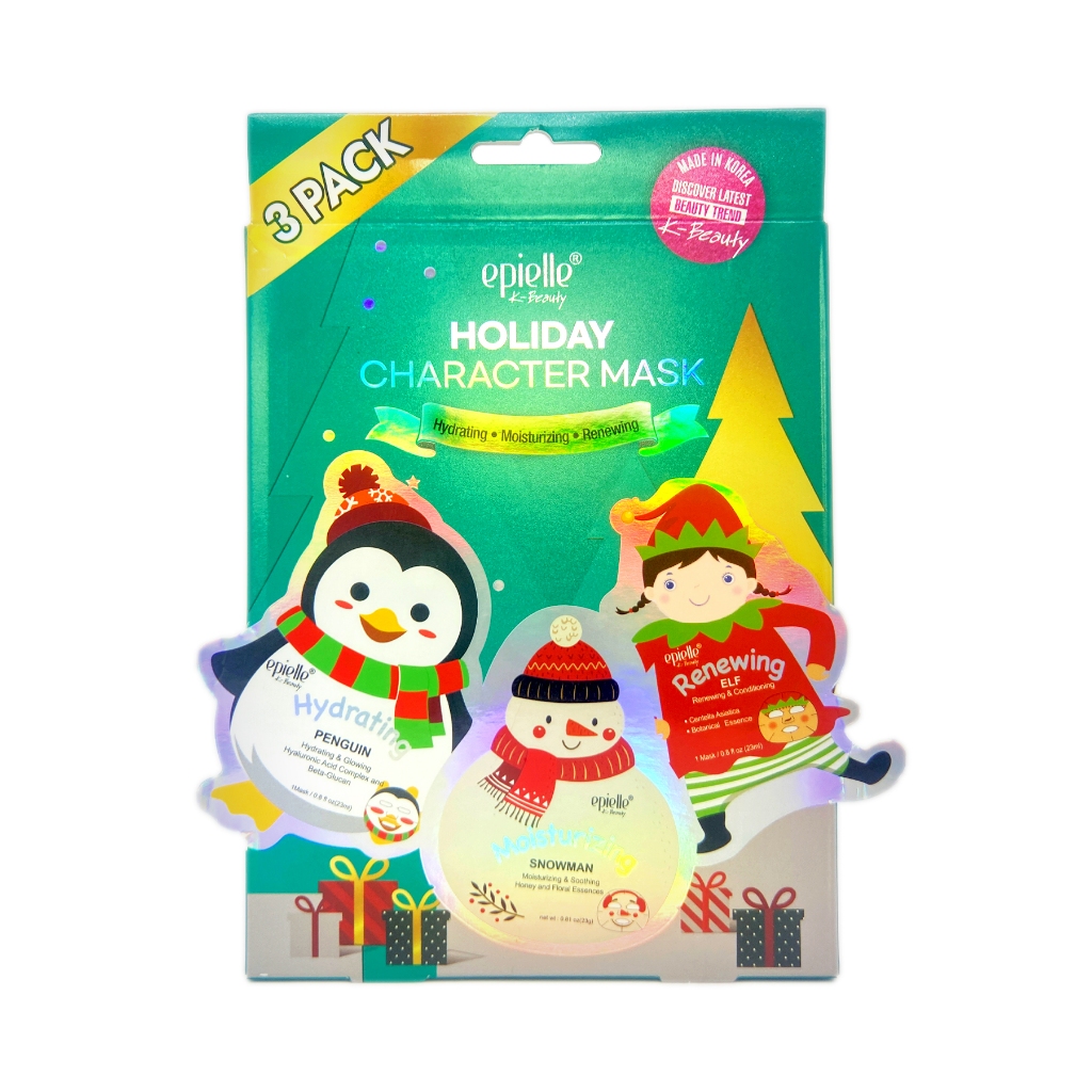 CHRISTMAS HOLIDAY CHARACTER MASK 3 PACK (GREEN BOX) | Shopee Malaysia