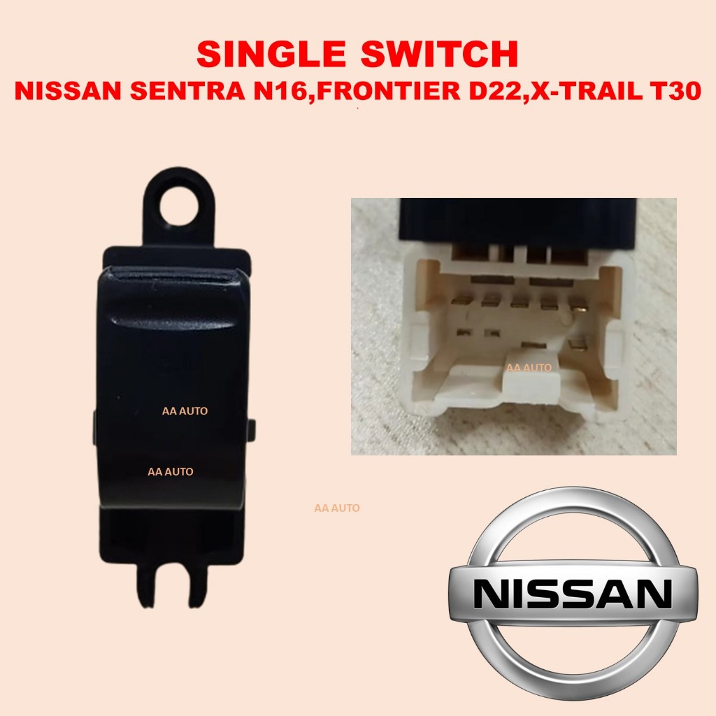 NISSAN SENTRA N16,FRONTIER D22,X-TRAIL T30 POWER WINDOW SWITCH SINGLE ...