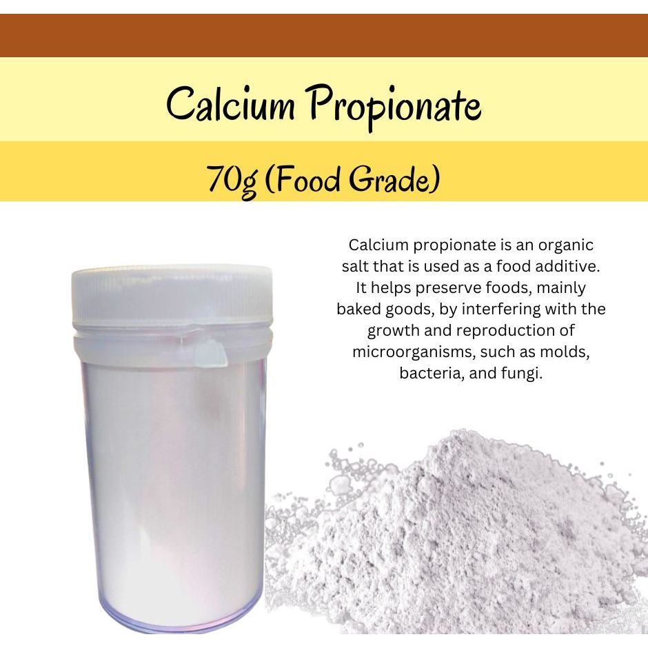 Calcium Propionate (food Grade) Preservative /Pengawet/防腐剂 70g | Shopee ...