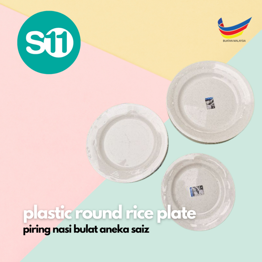 SWEET HOME 6-10" Round Dinner Shallow Rice Plate / Piring Nasi Bulat ...
