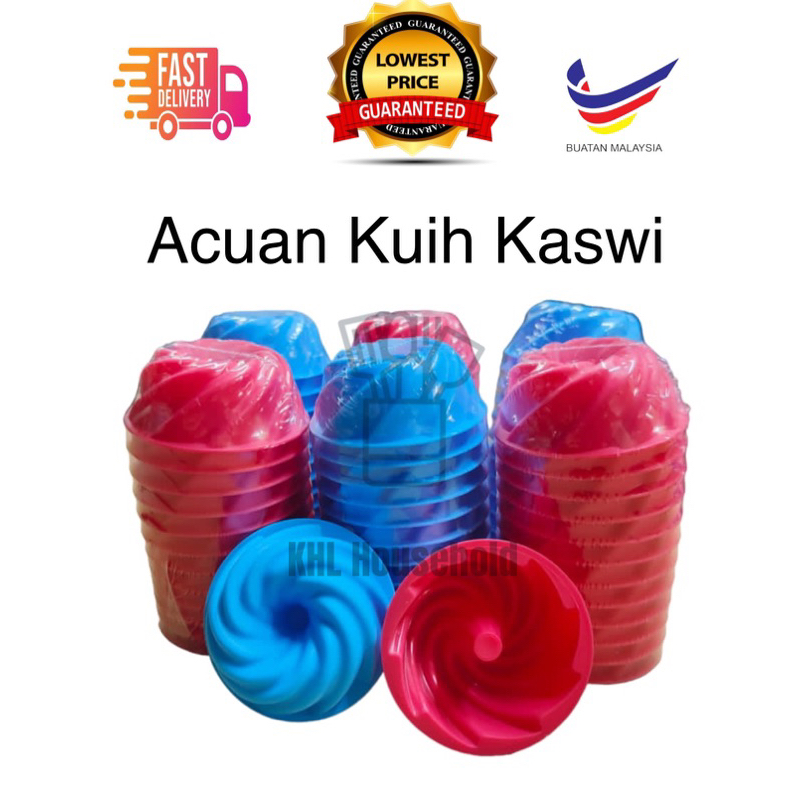 (12pcs Acuan Kaswi)Acuan Puding Kuih Lapis Spiral Mold Acuan Viral ...
