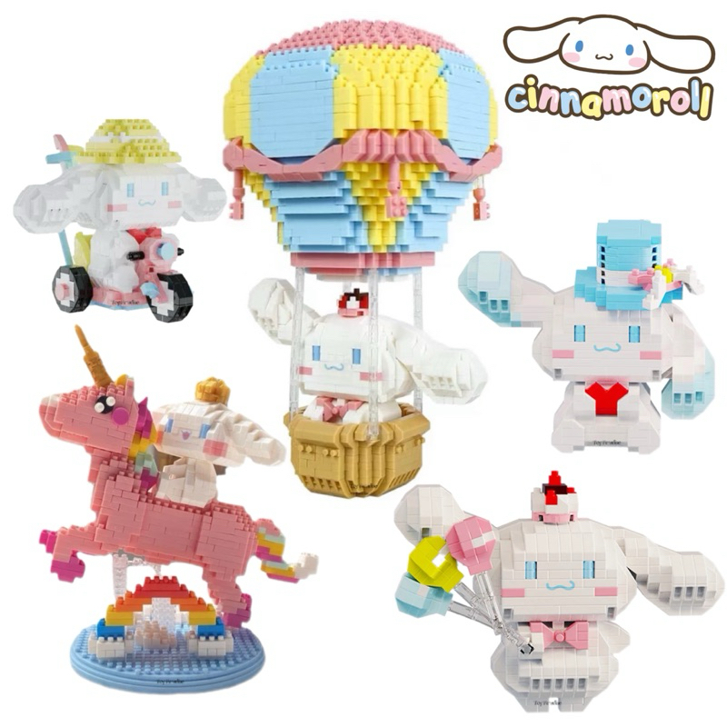 OEM Kawaii Cinnamoroll Micro Building Blocks Sanrio Rainbow Unicorn Hot ...