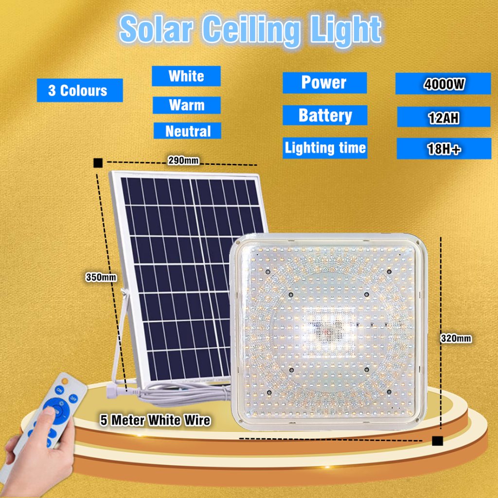 SolarTiger Pendant Light 6000W Solar Light LED Lampu Solar Outdoor ...
