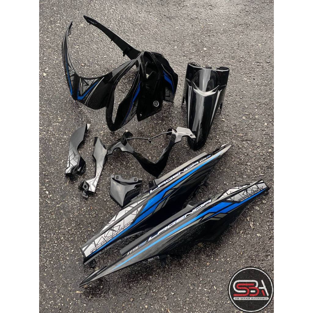 COVERSET BODYSET LAGENDA SRL 115 / 115Z Fi INJECTION HITAM KILAT BIRU ...