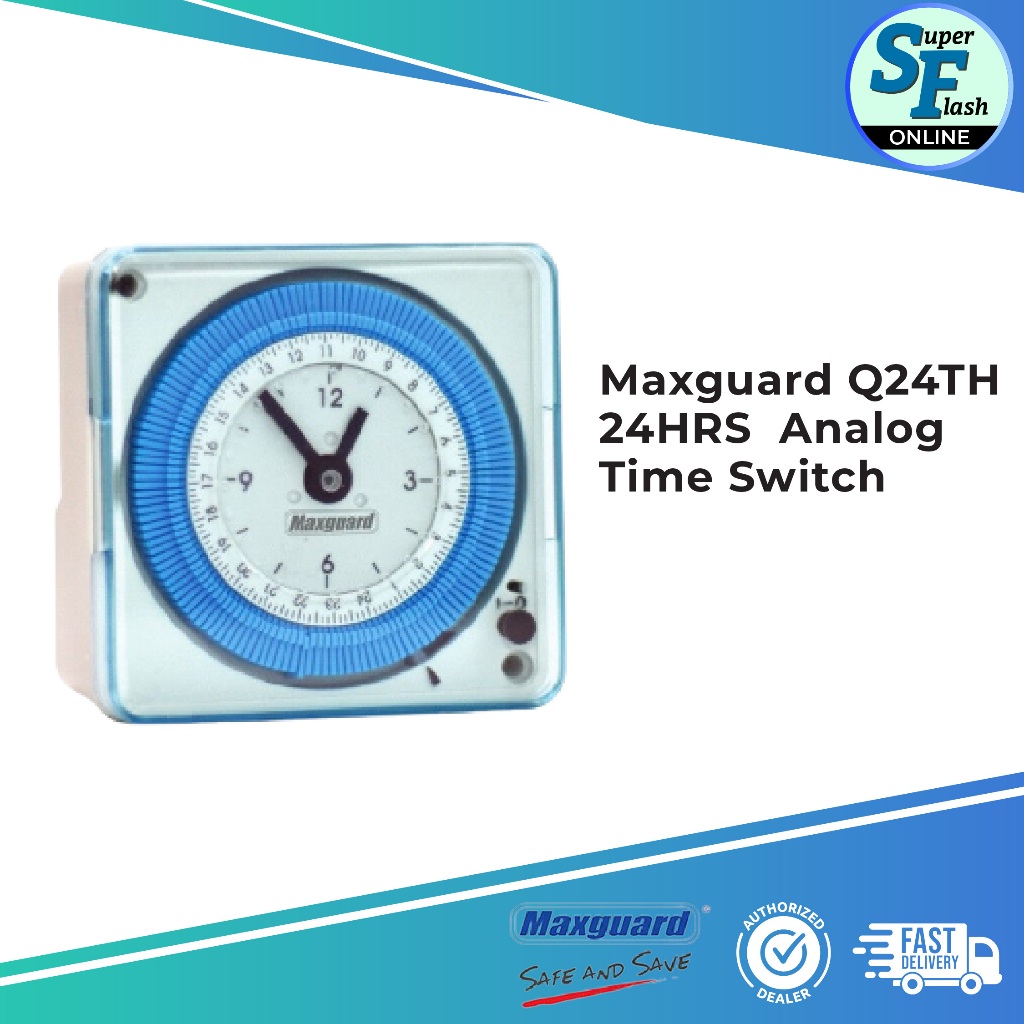 Maxguard 24HRS Analog Time Switch (72X72 Q24TH) (Q24TS) | Shopee Malaysia