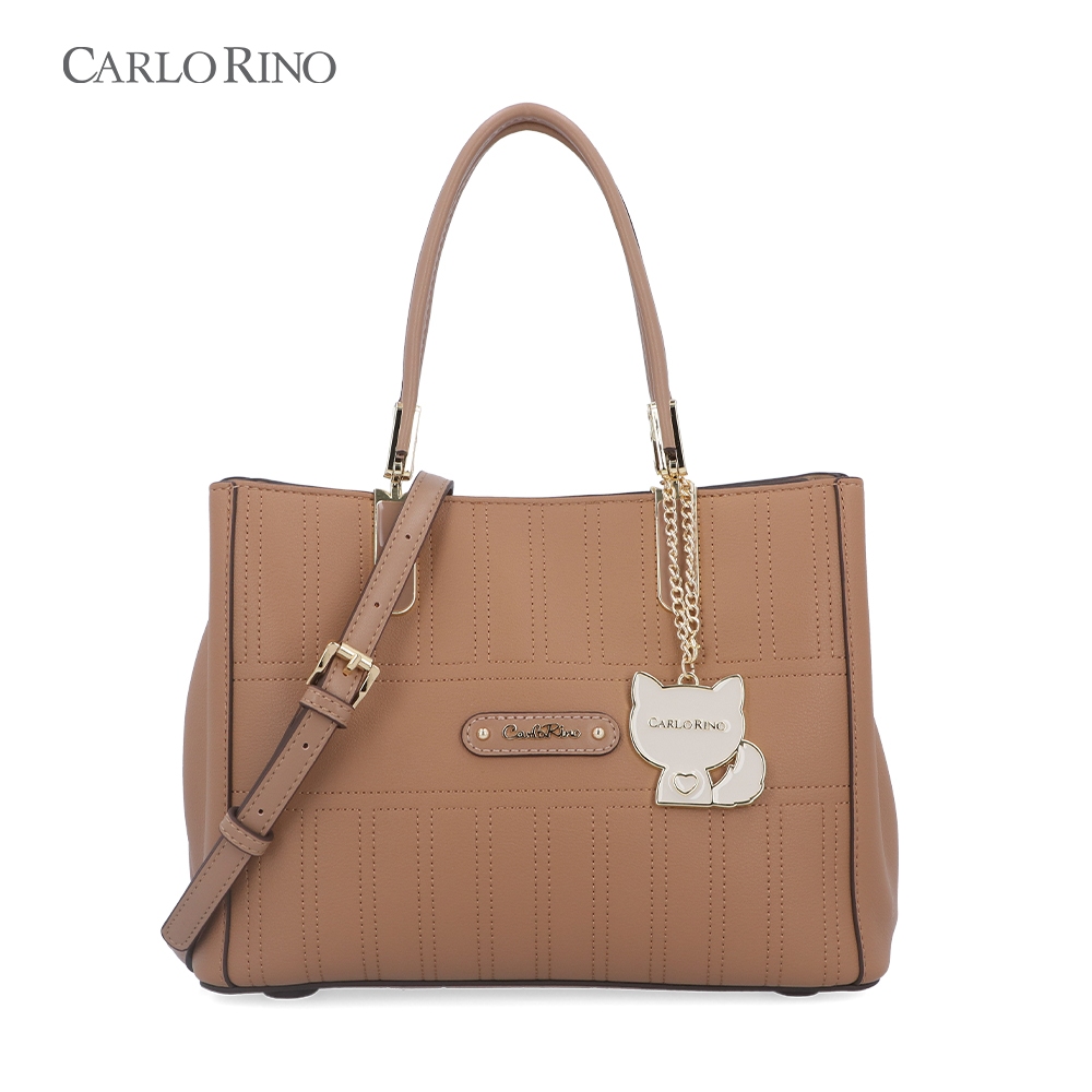 Carlo Rino Dark Beige Catty-eyed Jane Top Handle | Shopee Malaysia