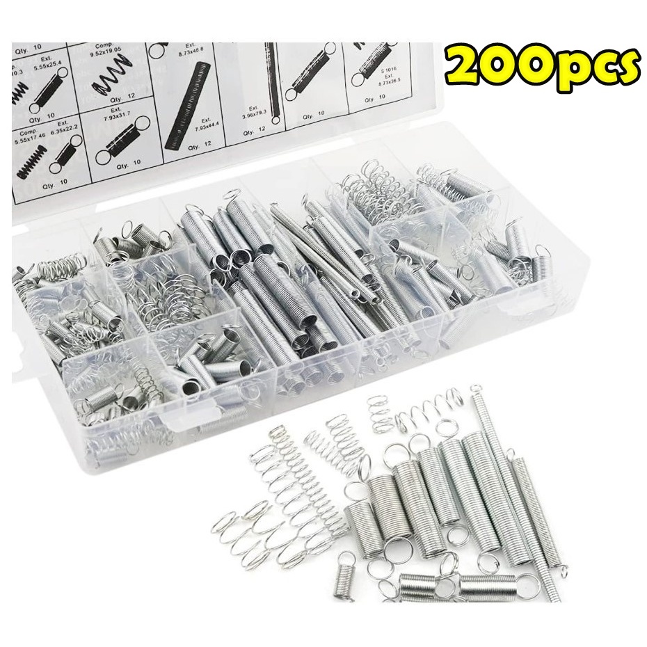 200pcs Pegas Spring Assortment Set Spring Tension Spring Compression ...