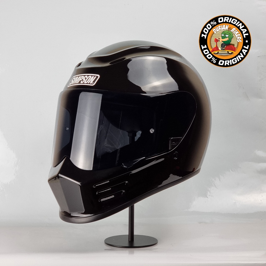 Simpson Helmet Speed Bandit (Gloss Black) ♥ FREE DARK SMOKE VISOR ♥ ...