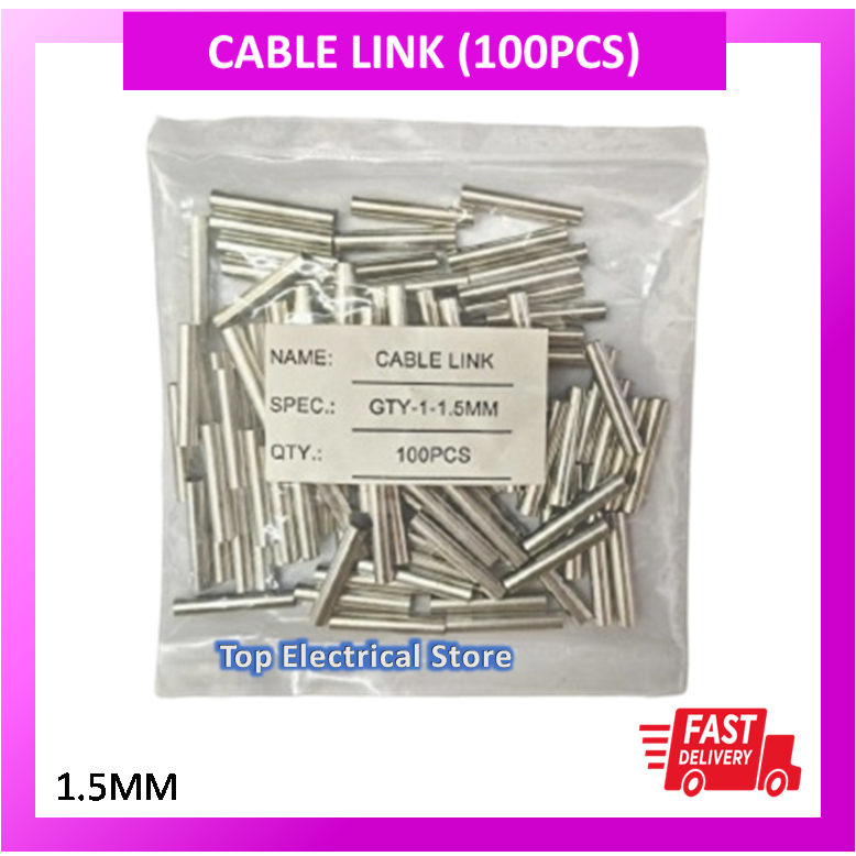 (X100PCS / PKT) CABLE LINK 1.5MM 2.5MM 4MM 6MM 10MM 16MM 25MM COPPER ...