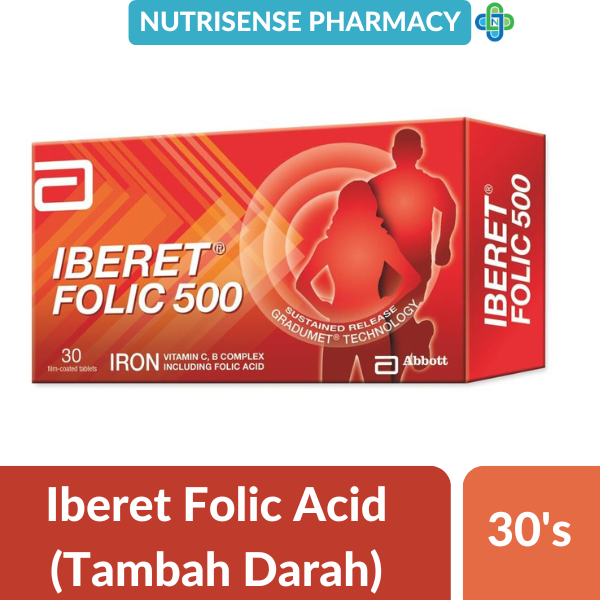 Abbott Iberet Folic-500 Tablets 30's | Shopee Malaysia