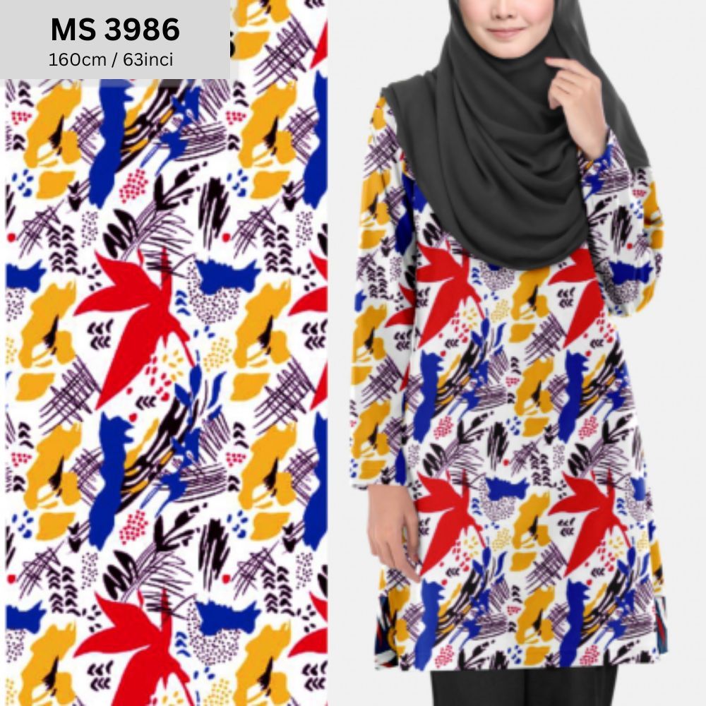 Kain Pasang Merdeka Knit Fabric Milk Silk Corak Merdeka Theme National ...