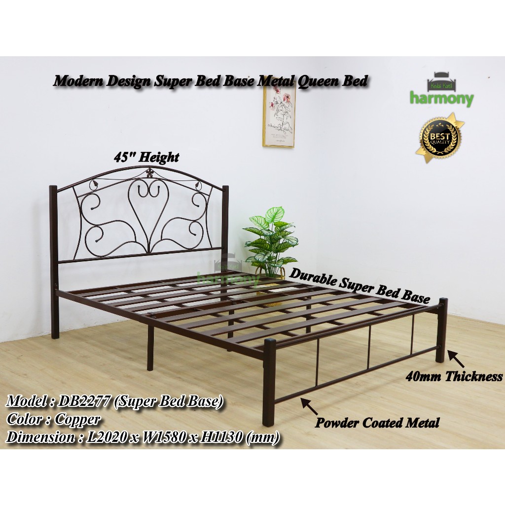 Harmony Quality Metal Queen Bed Frame / Powder Coated Metal Bed Frame ...